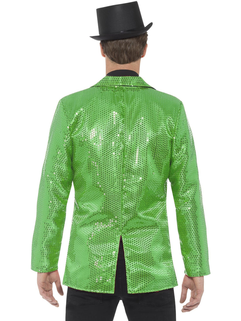 Sequin Jacket, Mens, Green | Smiffys