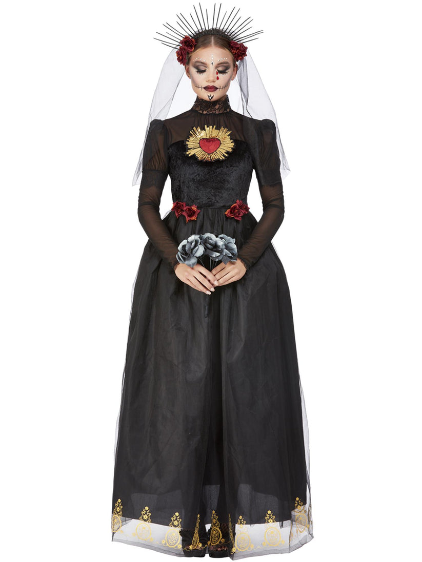 DOTD Sacred Heart Bride Costume, Black – Smiffys