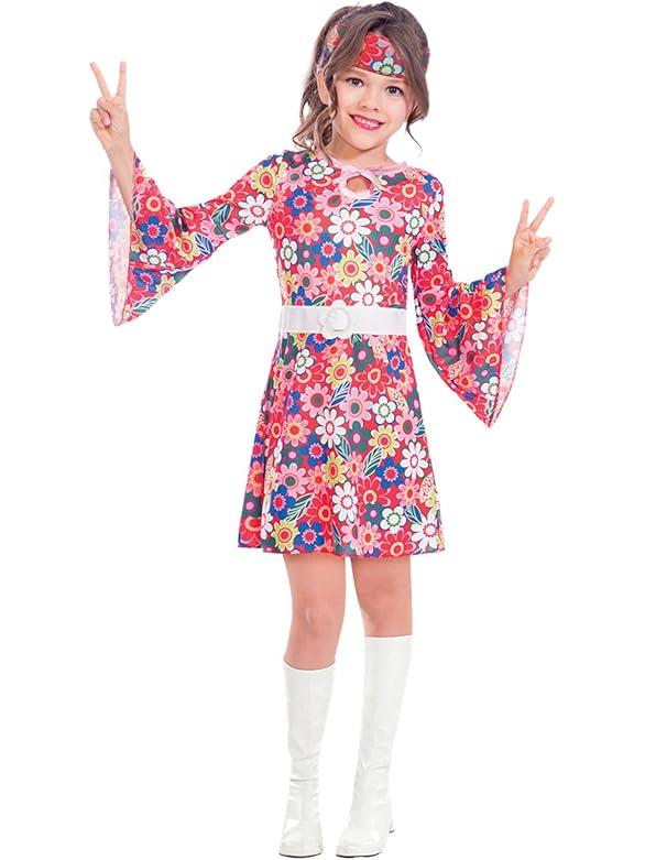 Miss 60's Kids Hippy Costume – Smiffys